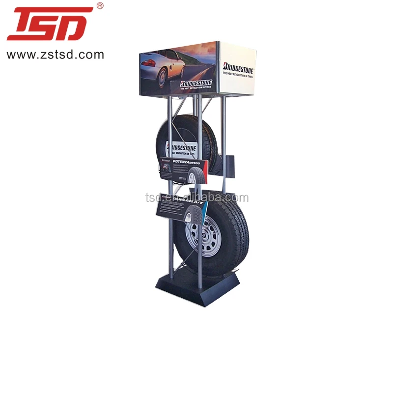 Eco-friendly Tire Display Stands for Promotional Advertising