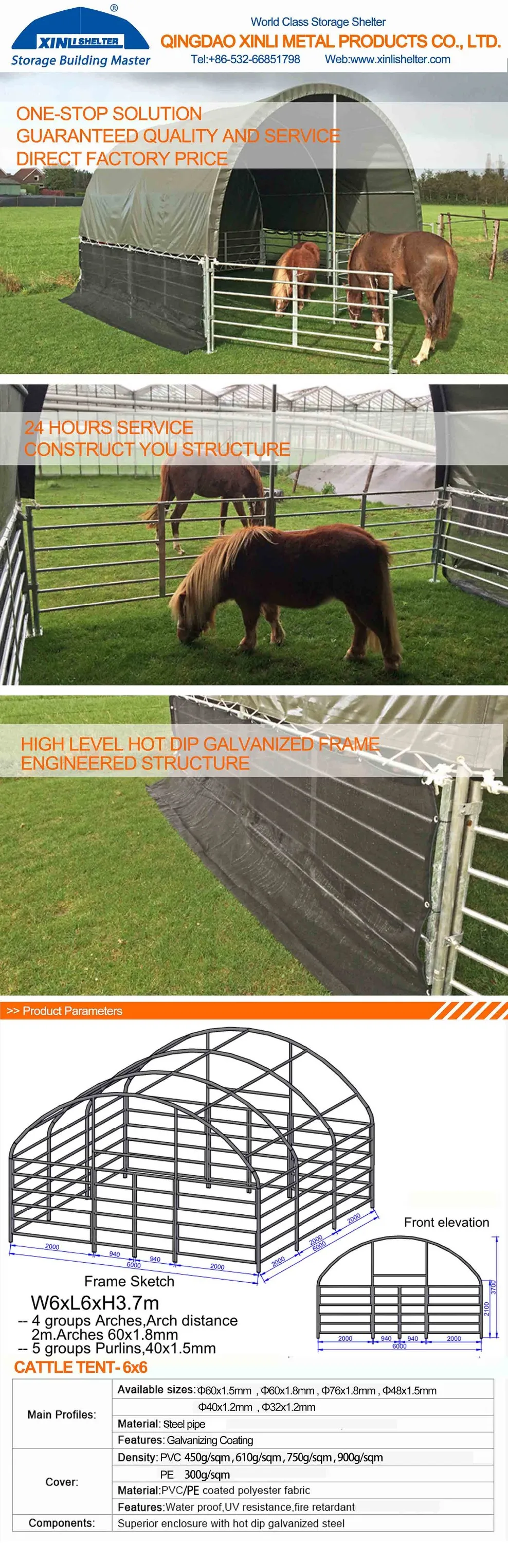6m X 6m Livestock Shelter/portable Cattle Tent - Buy Cattle Shelter ...