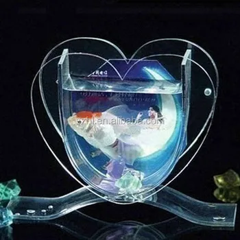 Laser Cut Heart Shaped Acrylic Fish Tank With Insert Photo Frame - Buy ...