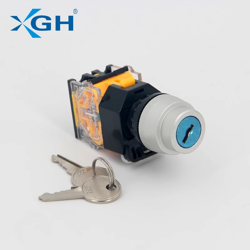 La38 Series 2 Position Latching Push Button Switch With Key - Buy ...