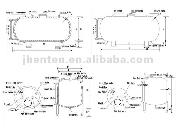 Anticorrosive stainless steel water tank, fine chemical stainless steel ...