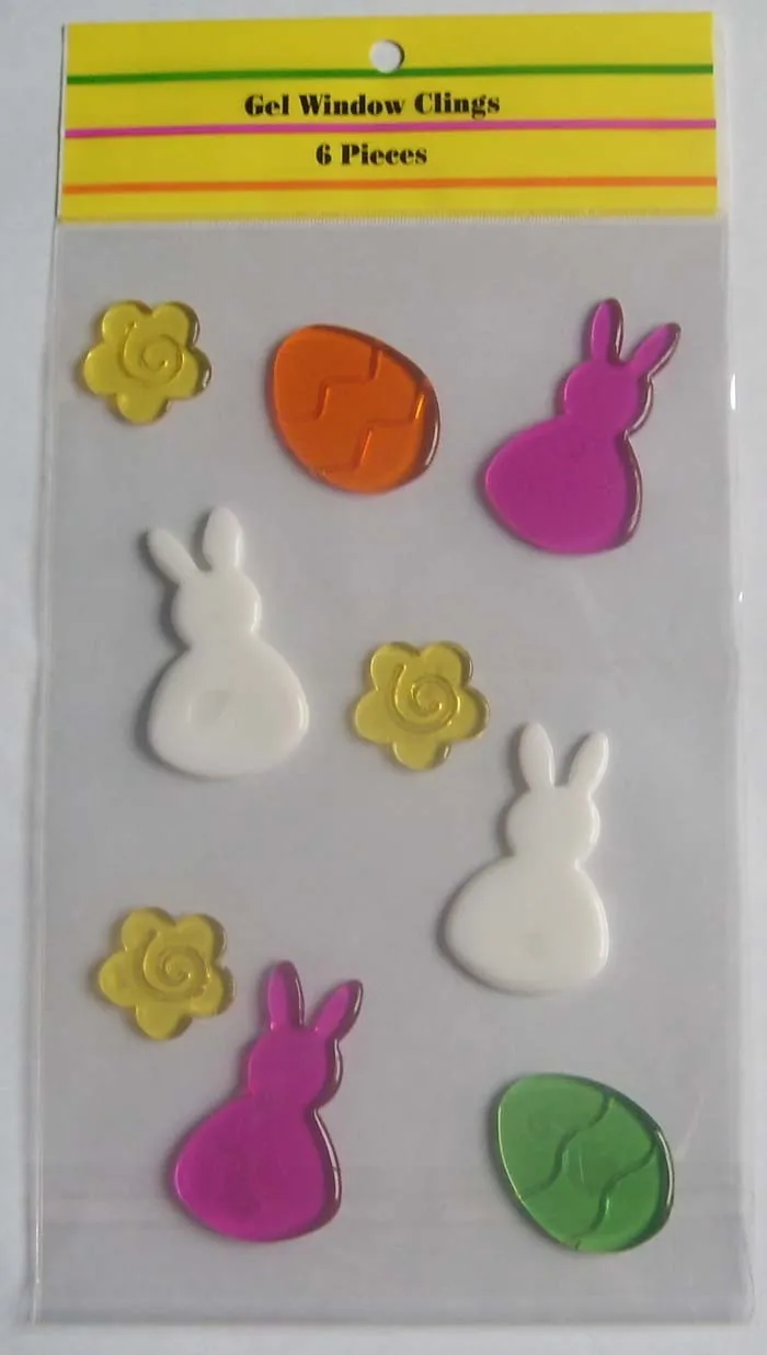 Rabbits And Eggs Easter Gel Clings Jelly Gel Window Sticker - Buy Magic ...