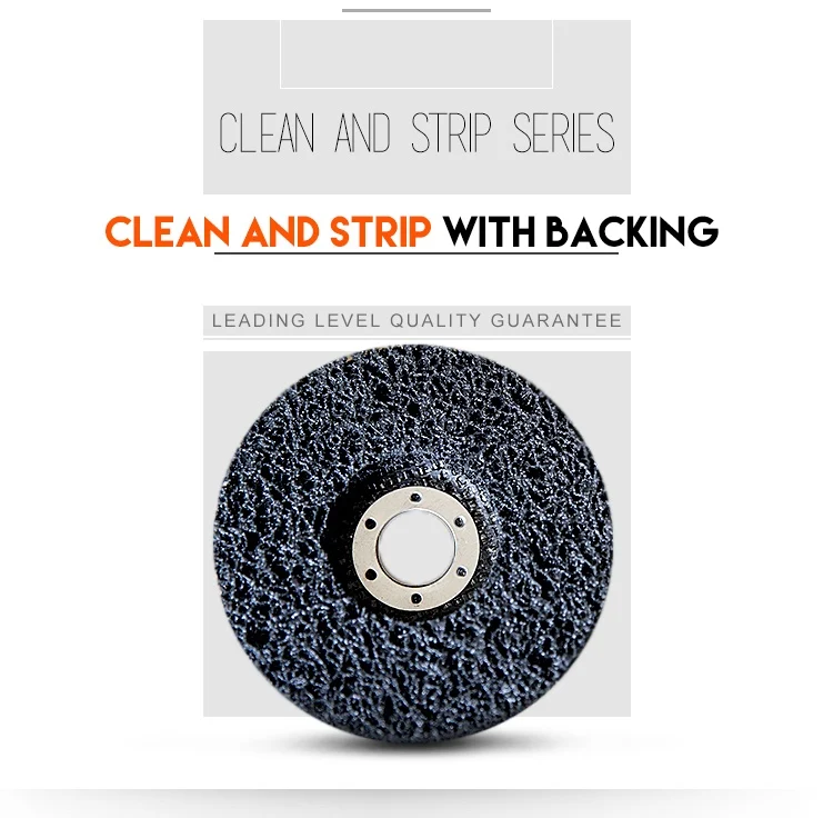 Clean And Strip Abrasive Disc With Fiberglass Backing 115mm Black Color ...