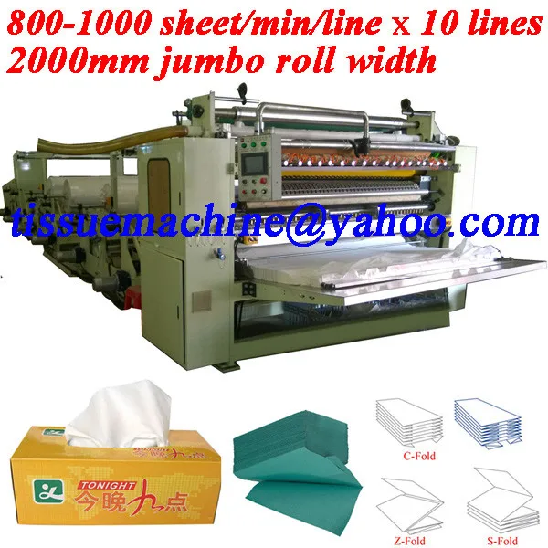 Facial Tissue Paper Automatic Cutting & Packing Machine Full Line Box ...