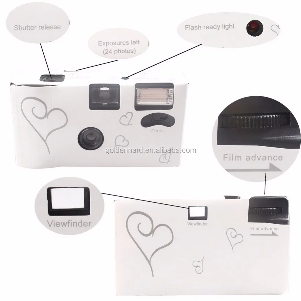 Cheap Quick Snap Single-Use Disposable Flash Camera 35mm Film