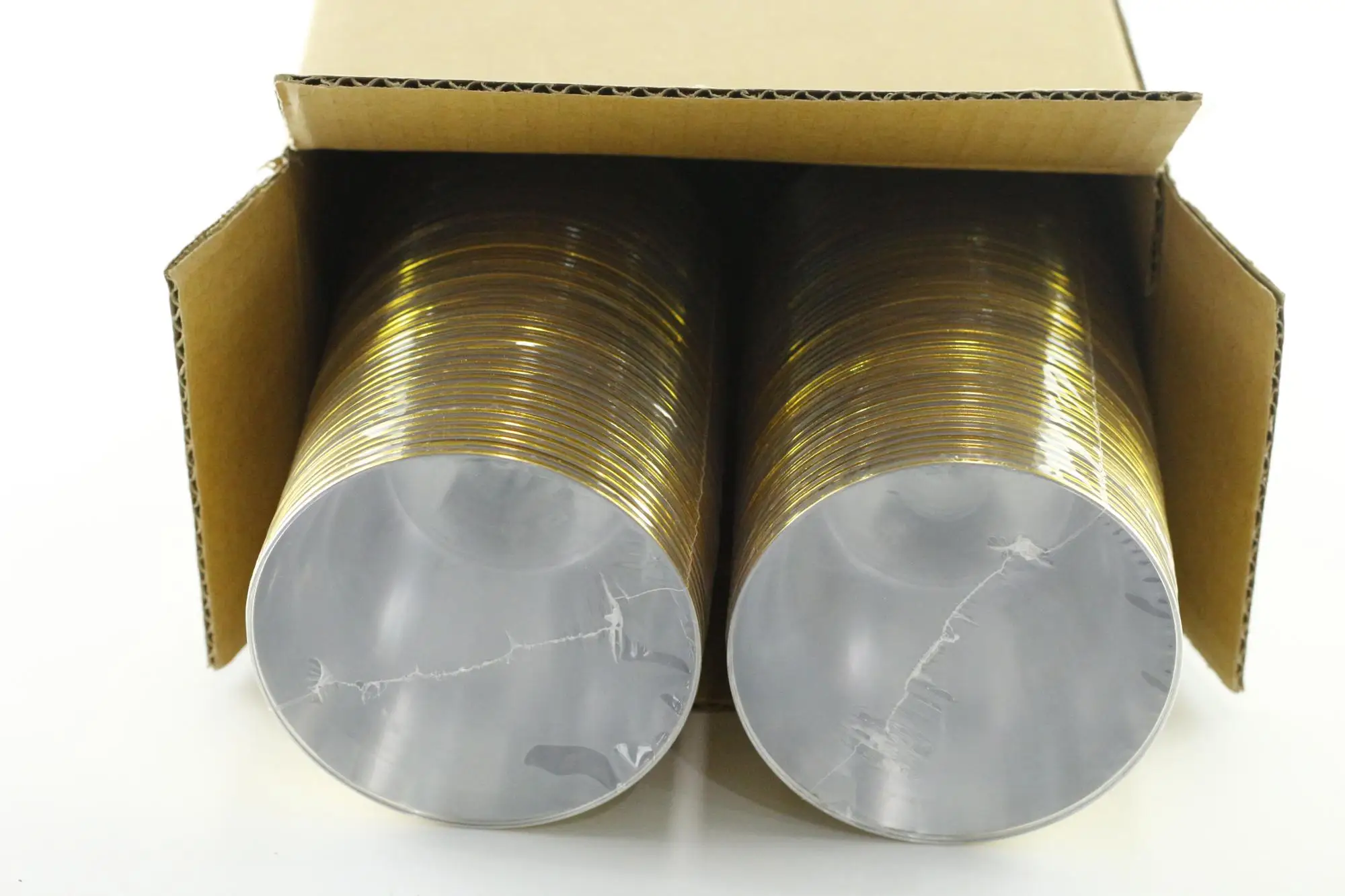 100 Pack 9 Oz Gold Rim Clear Plastic Cups Old Fashioned Tumblers Gold ...