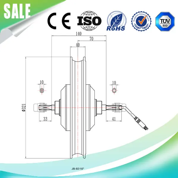 Czjb 16 Inch 350w Geared Electric Bike Wheel Hub Motor - Buy Wheel Hub ...