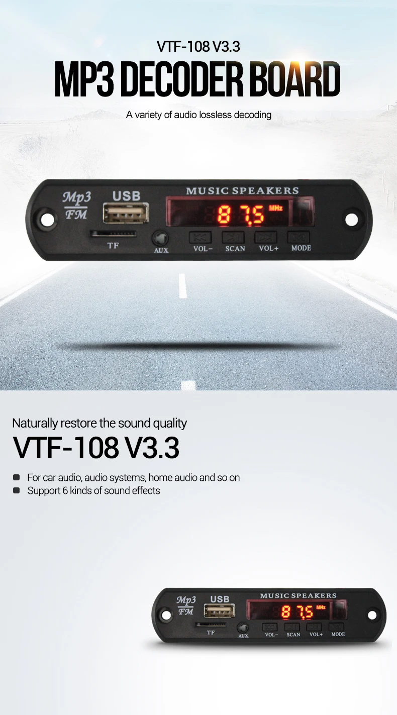 Vtf-108 Usb Mp3 Mini Fm Radio Kit Module - Buy Fm Radio Kit,Mini Fm ...