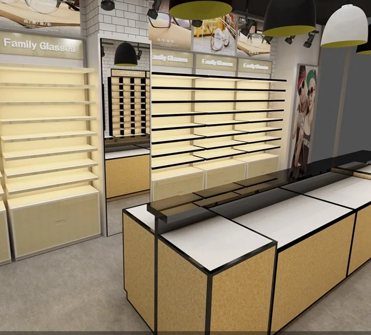 Sunglasses Display Shelf Used Optical Display Cabinets Wooden Optical ...