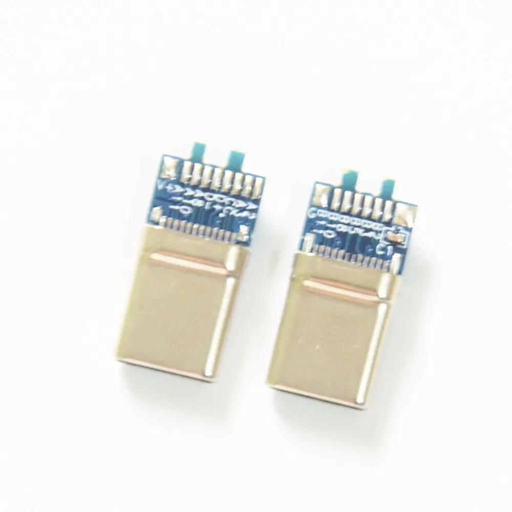 24pin Usb C Male Connector With Shell - Buy Usb C Male Connector Shell ...