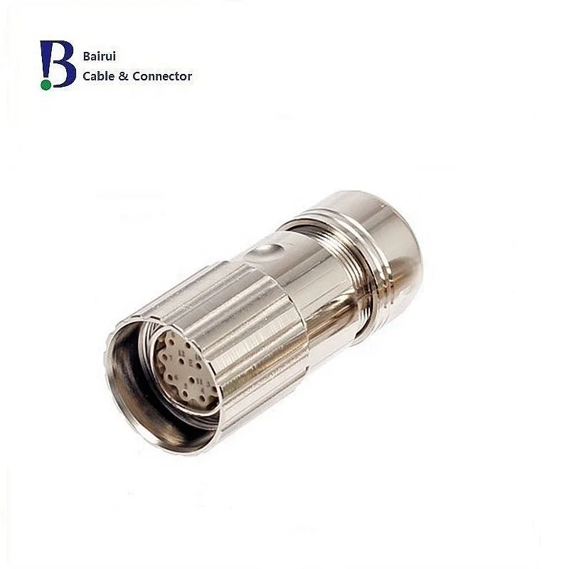 M23 623 Serie 12-Pole Female Metal Crimp DIN Connector