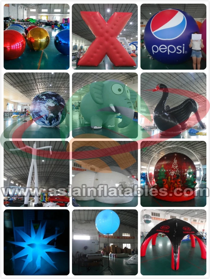 3m Giant Inflatable Silver Disco Mirror Ball for Store Decor