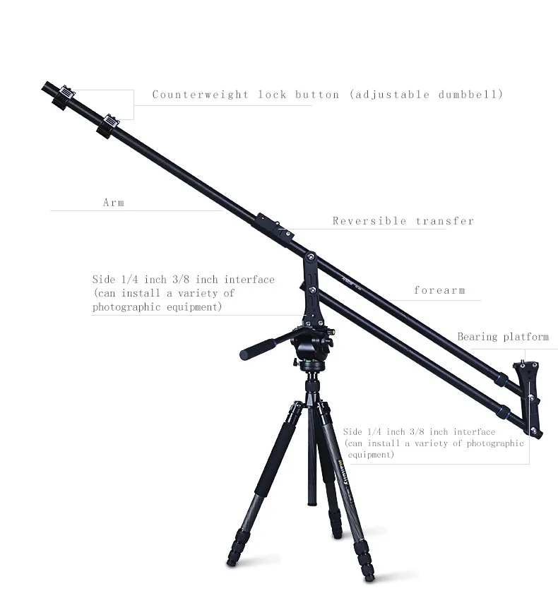 VS-200 Mini Video Camera Jib Crane Slider for Film Professionals