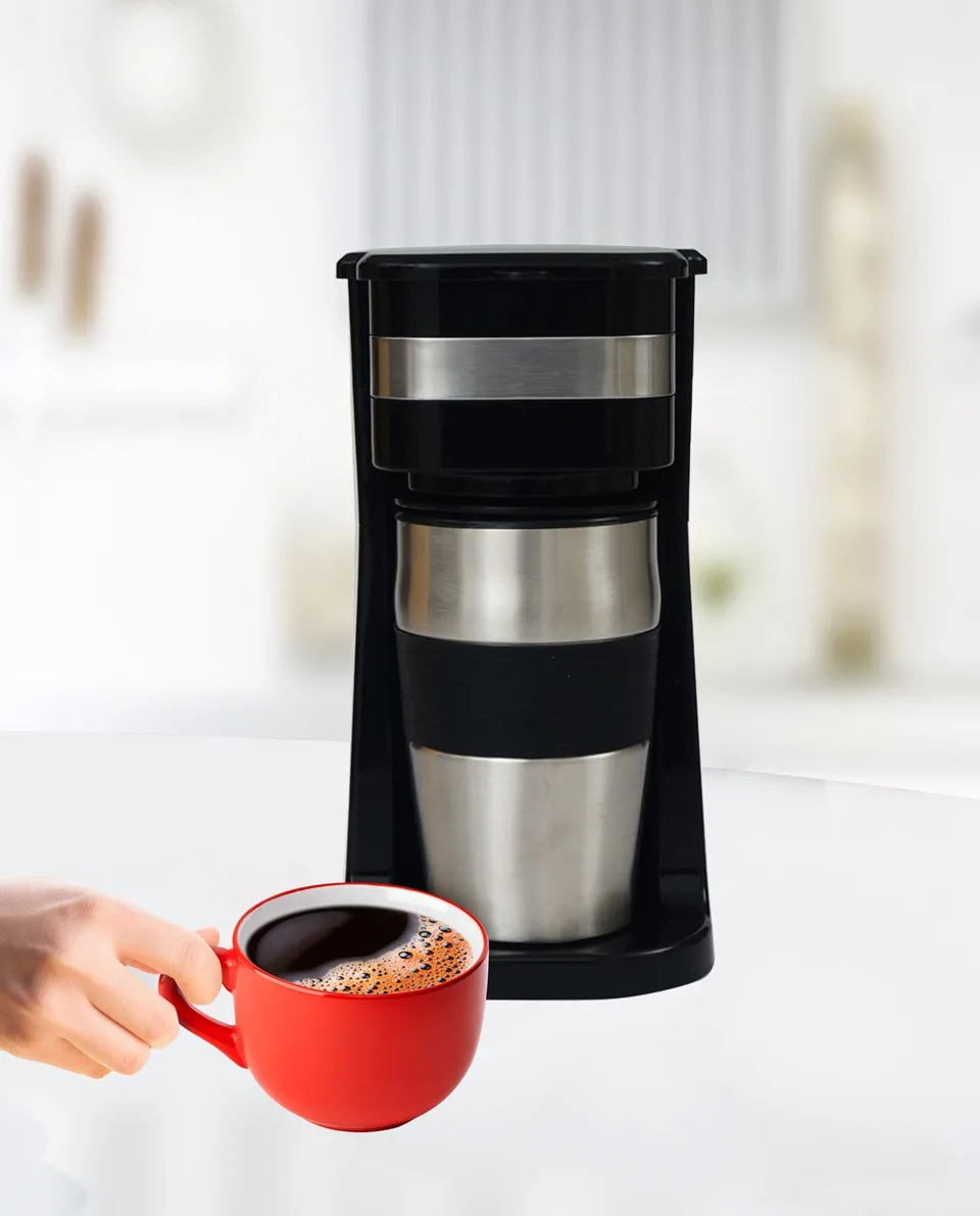2 in 1 Single Cup Filter Drip Coffee Maker for Home