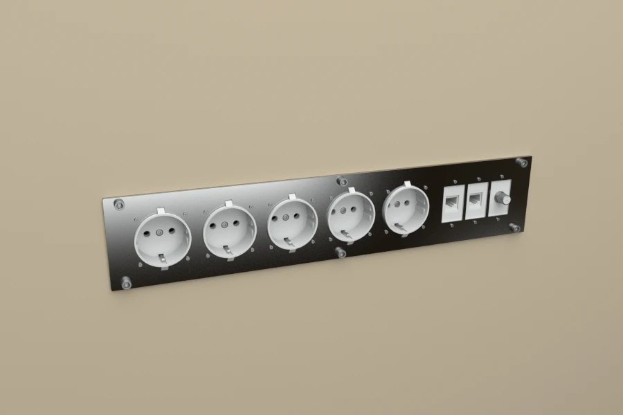 Stainless Steel Wall Mounted Socket Box Wall Built-in Power Socket ...