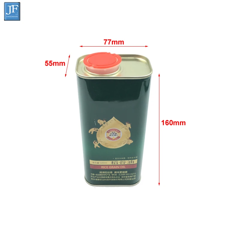500ml Food Grade Green Color Cooking Oil Metal Can Oil Tin Can - Buy 0 ...