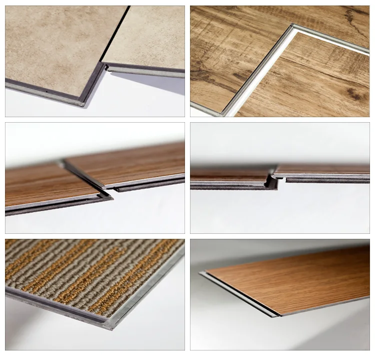 Manufacture PVC Interlocking Luxury Vinyl Floor Tiles LVT Flooring