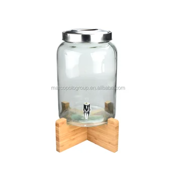10l Glass Jar With Tap And Screw Metal Lid/beverage Dispenser Glass Jar ...