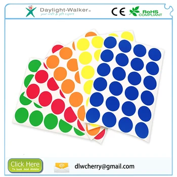 0.75 Inch Diameter Coding Sticker Colorful Dots Adhesive Label - Buy ...