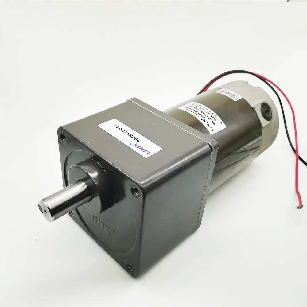 Linix 80w Dc Gear Motor 85zy24-80-b/90jb120g1538-bm 15mm Double Shaft ...