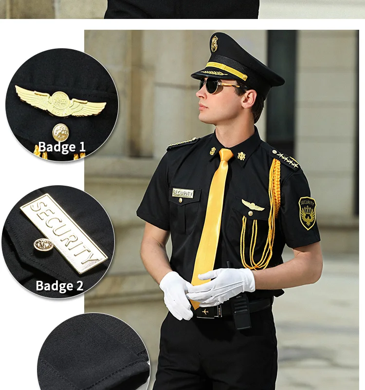 New Design Black Security Guard Uniforms - Durable & Stylish