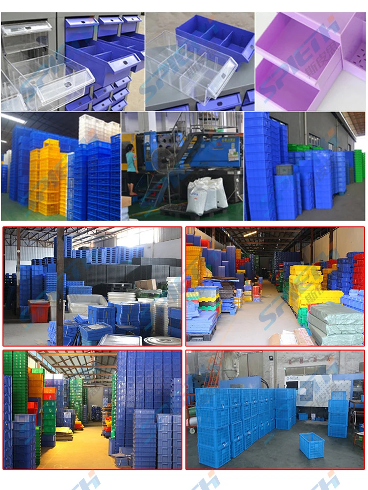 Large Warehouse Storage Boxes Bins Compartmennt Tray Heavy Duty Plastic ...