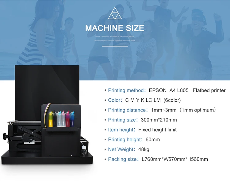 Hot Sales A4 Size Flatbed Printer Machine A4 Size Dtg Printer Printing ...