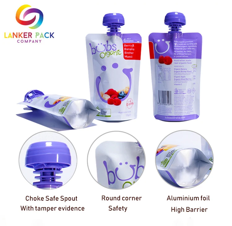 Custom Printed Juice Plastic Bag Liquid Pouch With Spout Juce Drinking ...