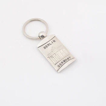 Custom Berlin Tourist Souvenir Keychain Germany Silver Keyring - Buy ...