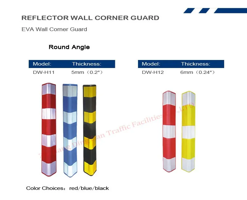 800mm Reflective Rubber Wall Corner Protector Guard - Buy Wall Corner ...