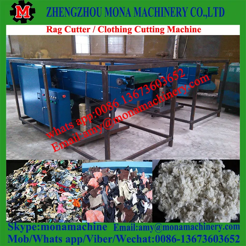 Synthetic Fiber Textile Waste Cloth Cutting Shredding Machine Price ...