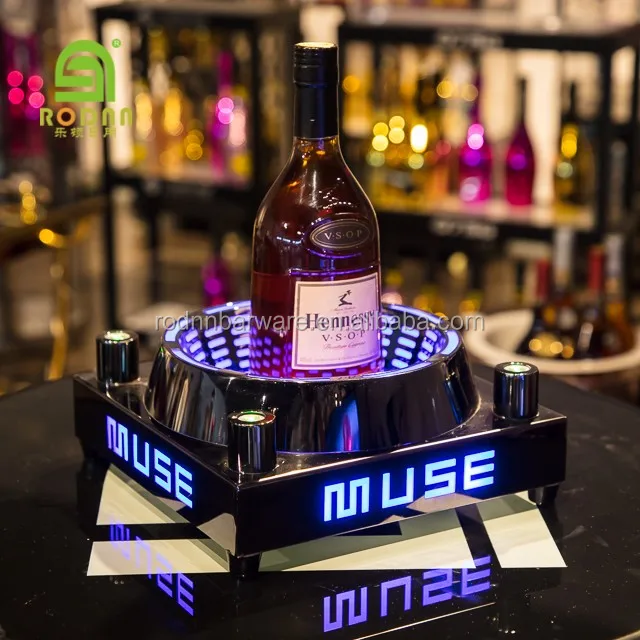 Metal Bottle Glorifier Bottle Display Liquor With Laser Lighting - Buy ...