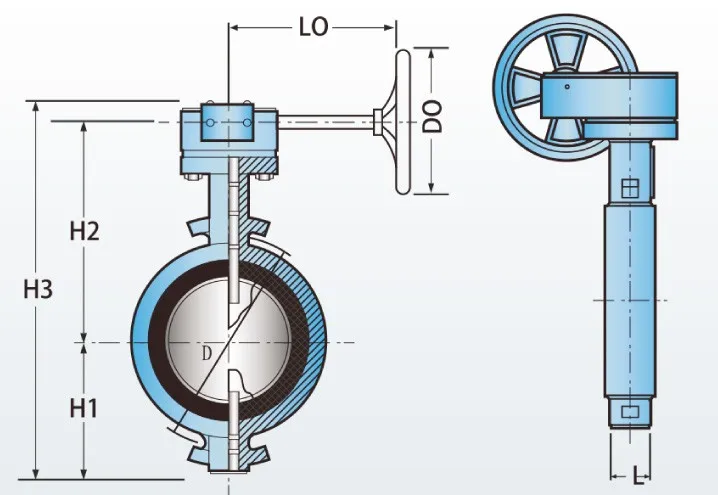 Handwheel Signal Butterfly Valve With Position Indicator - Buy ...