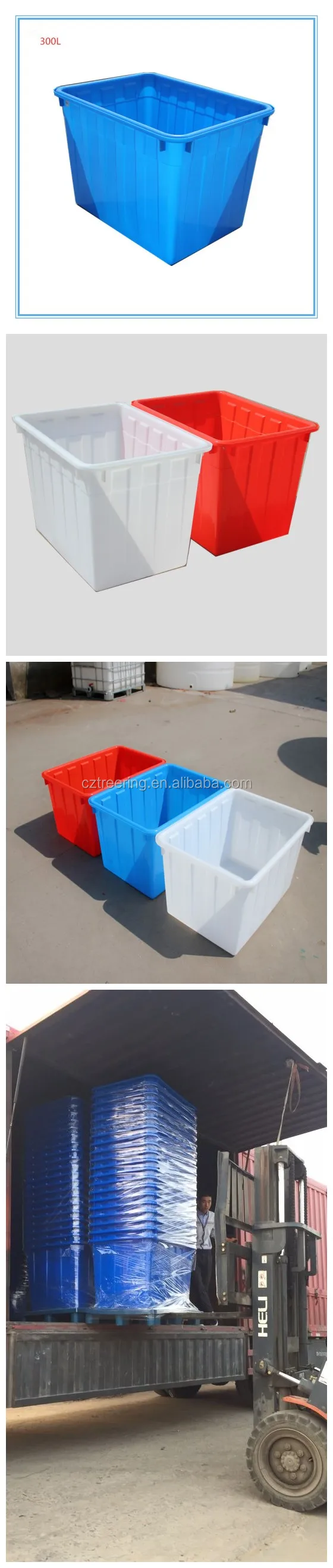 300kg Rectangular Stackable Solid Box Style Plastic Water Meter Crate ...