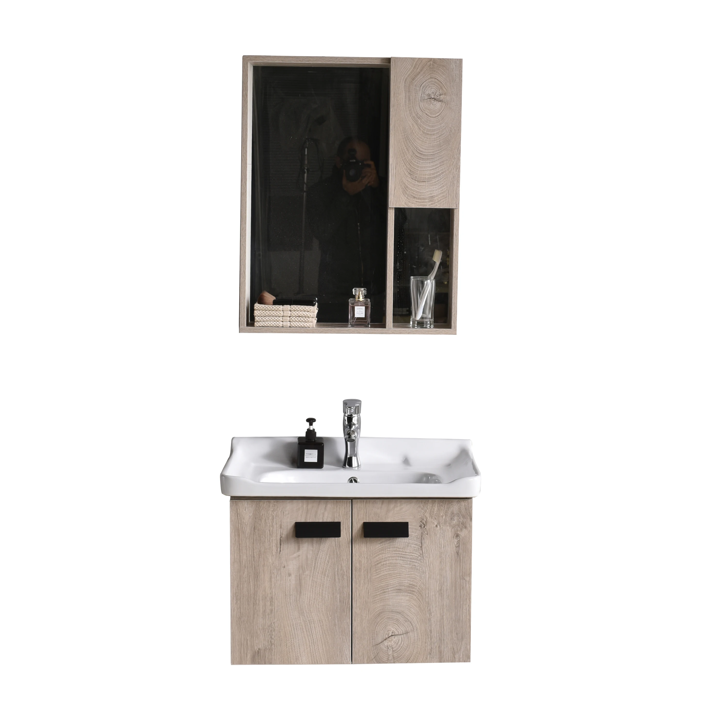 Japan Style Bathroom Cabinet Pvc Mirrors Vanity With Sink - Buy ...