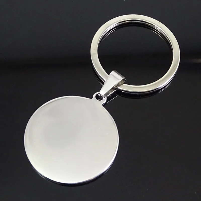 Blank Round Metal Stainless Steel Keychain Custom Logo For Company ...