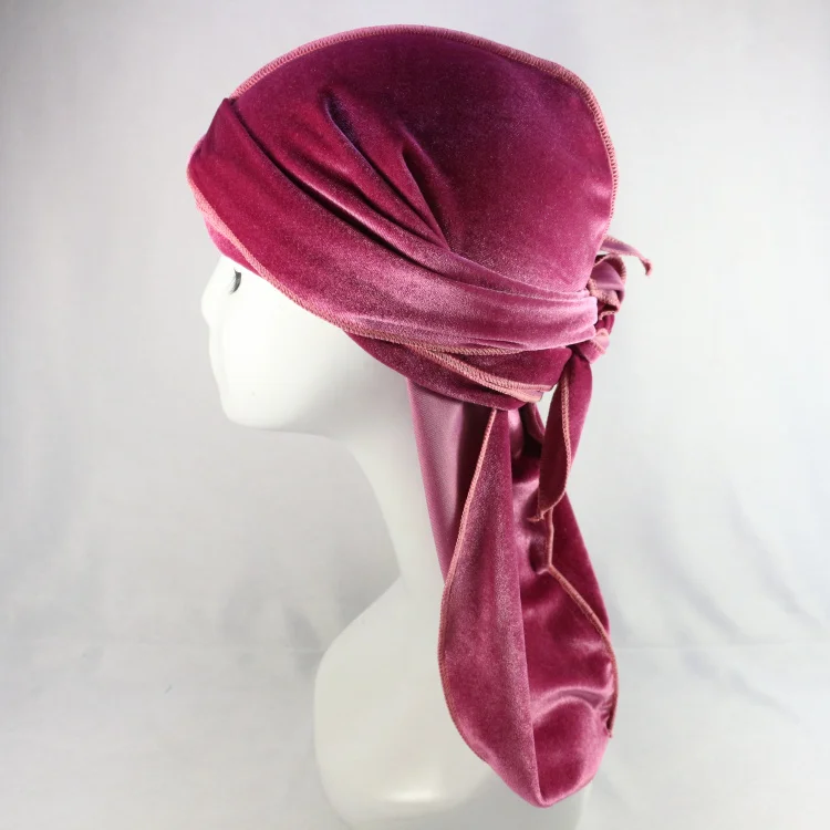 Hzm-18113 Custom Velvet Durag Multi Color For Your Choice Long Tail ...