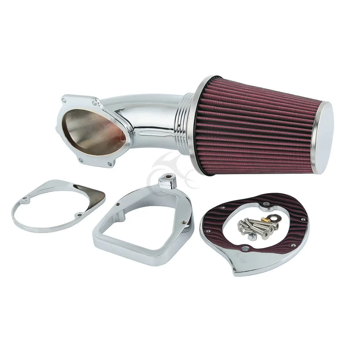 Tcmt Xf130672-e High Flow Chrome Air Cleaner Intake Filter For Honda ...