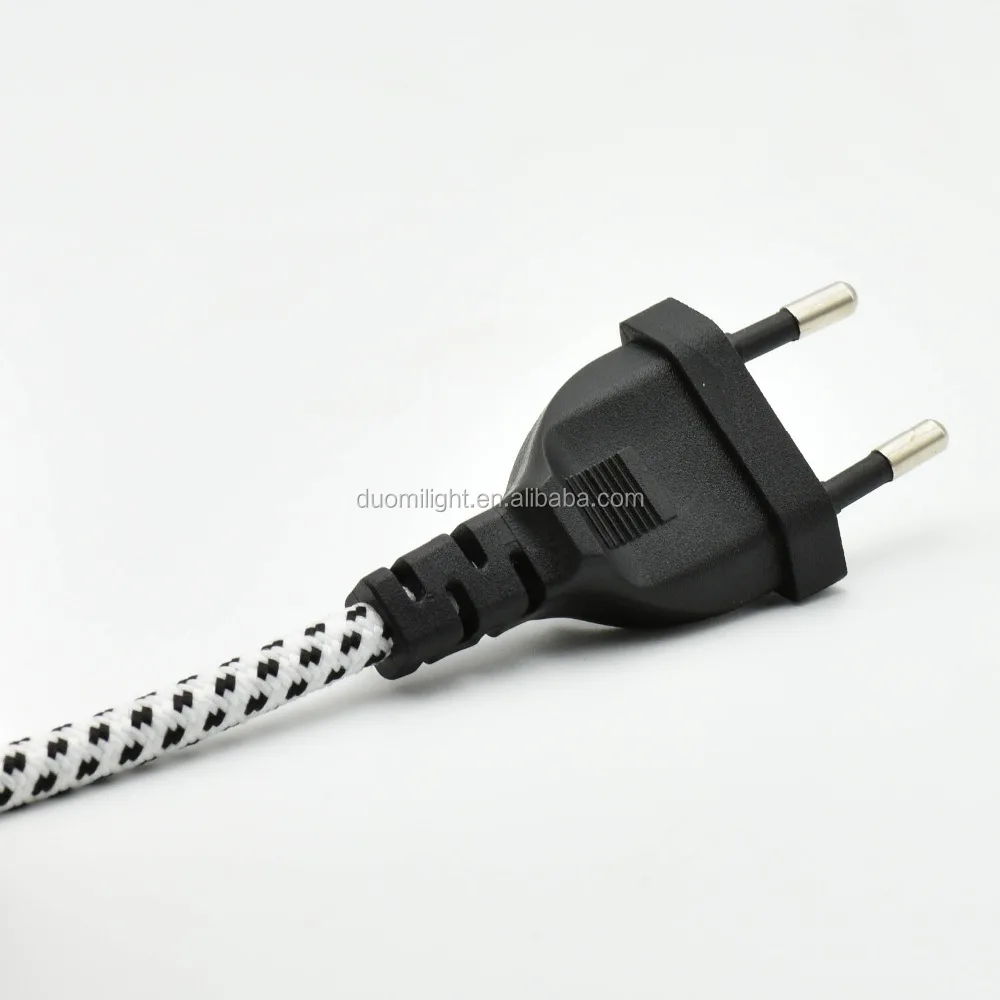 Ce Vde Ac Power Cord Cable 220v Knitted Fabric Wire Extension Cord With ...