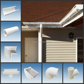 Roof Half Round Gutter/ Pvc Gutter Price/ Plastic Rain Water Gutters ...