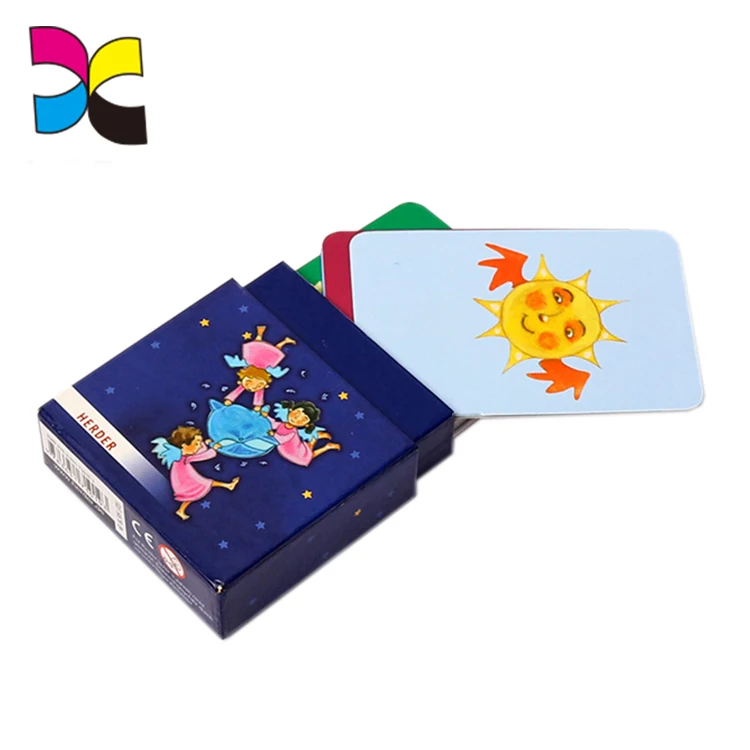 Custom Printed Deck Of Flash Cards With Cardboard Flapping Box - Buy ...