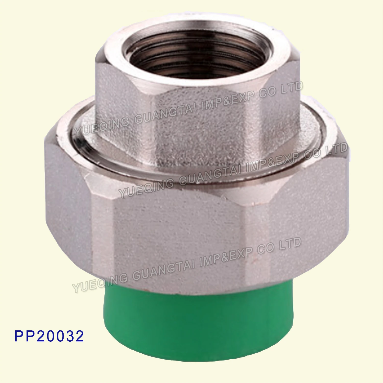 Green Color 32mm 63mm Ppr Pipe Female Threaded Union Adaptor For Water ...