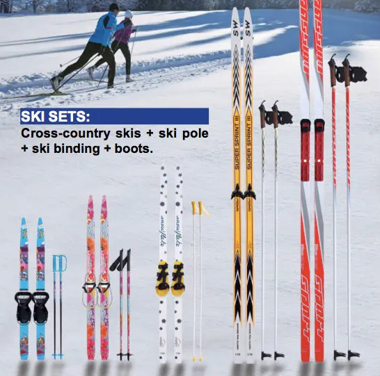 Hot Selling Snow Cross Country Fiberglass Ski Board Set For Kids - Buy ...