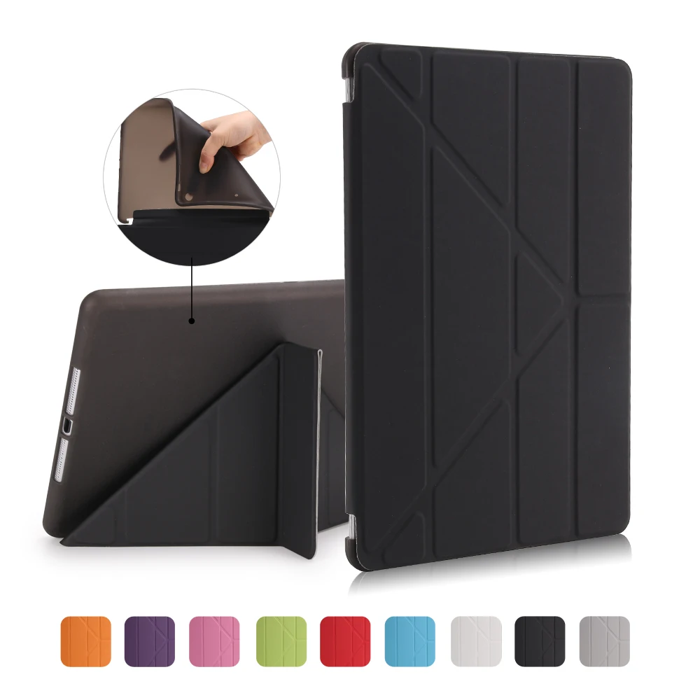 Soft Tpu Case For New Ipad 9.7 2017 2018 Pu Smart Cover Case Magnet ...