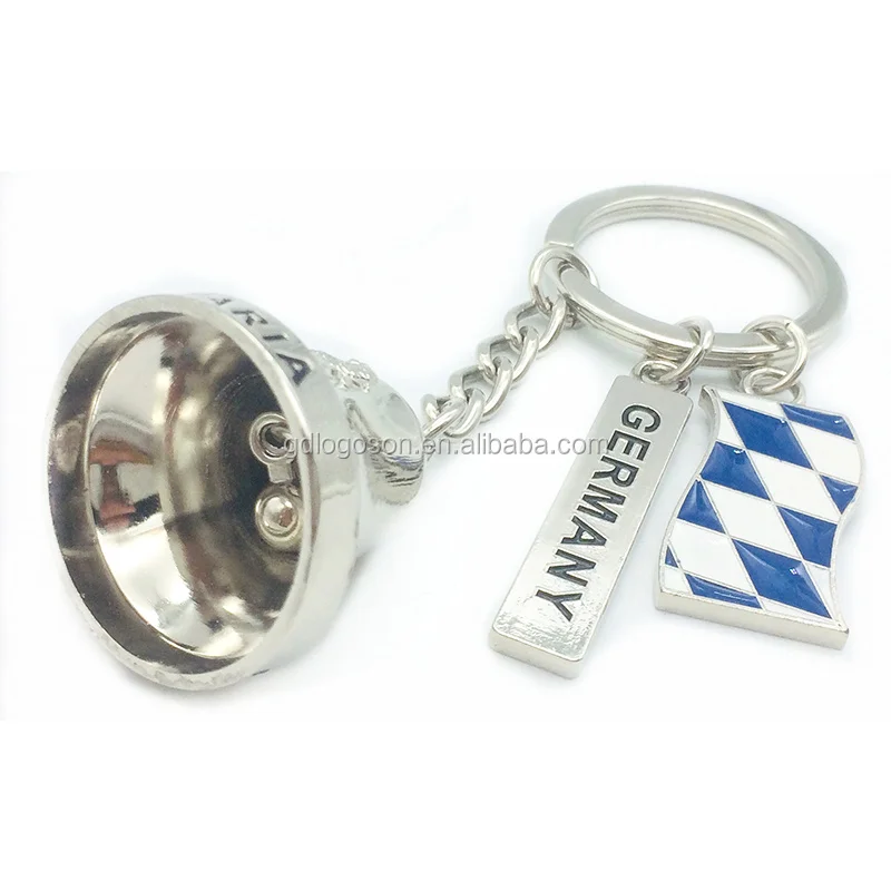 Custom Bell Keyring Souvenirs Munchen Bavaria Key Chains