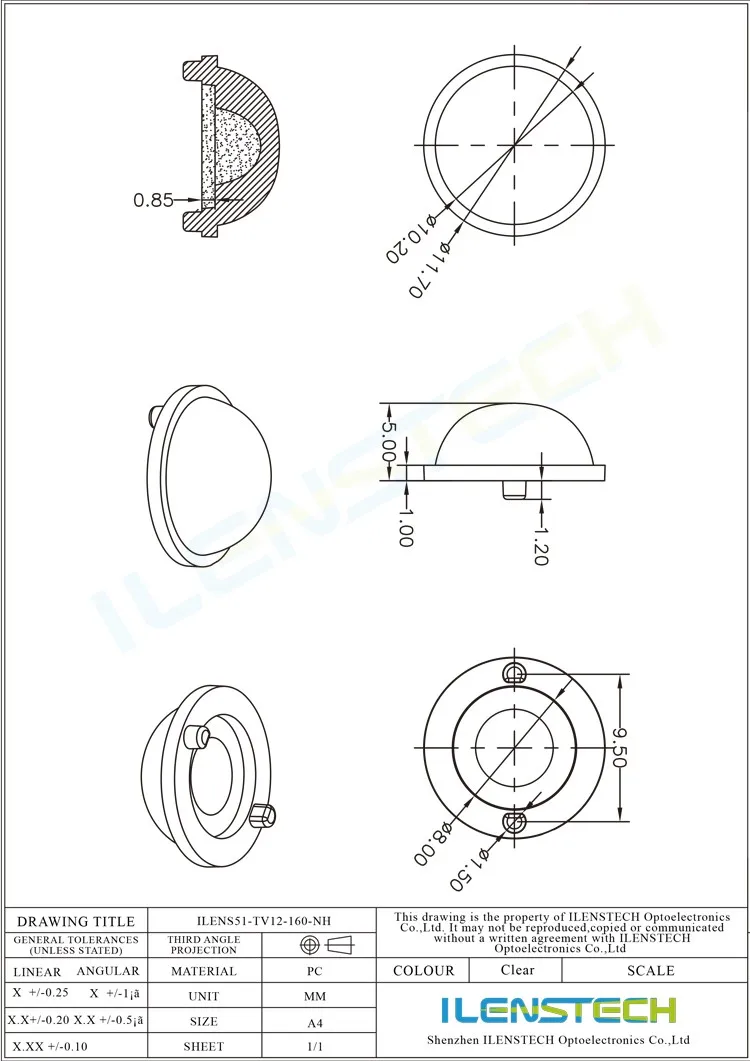 Optical LED Lens for Lightbox Backlight LED TV Lens 160 Degree(id ...