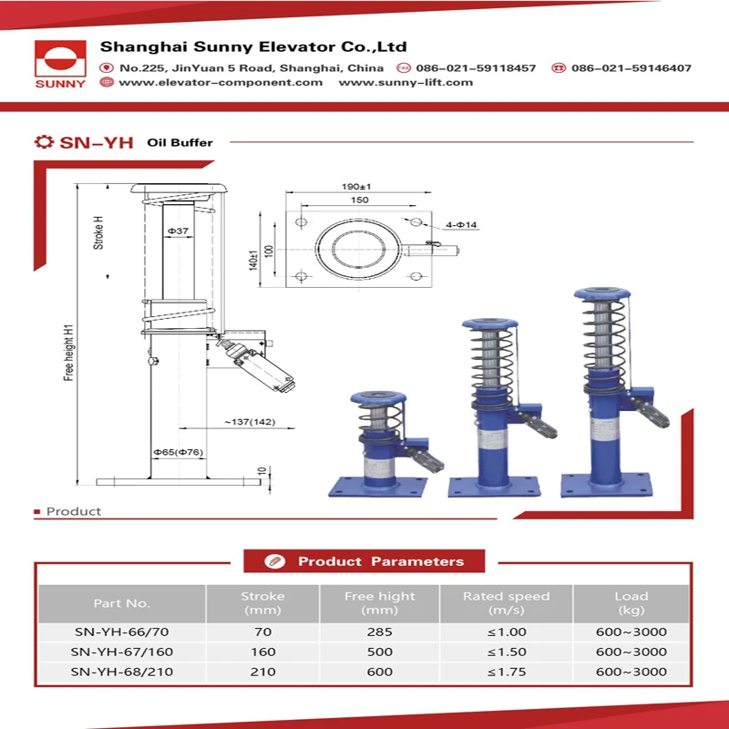 Plastic Buffer Elevator Spring Buffer Hydraulic Buffer