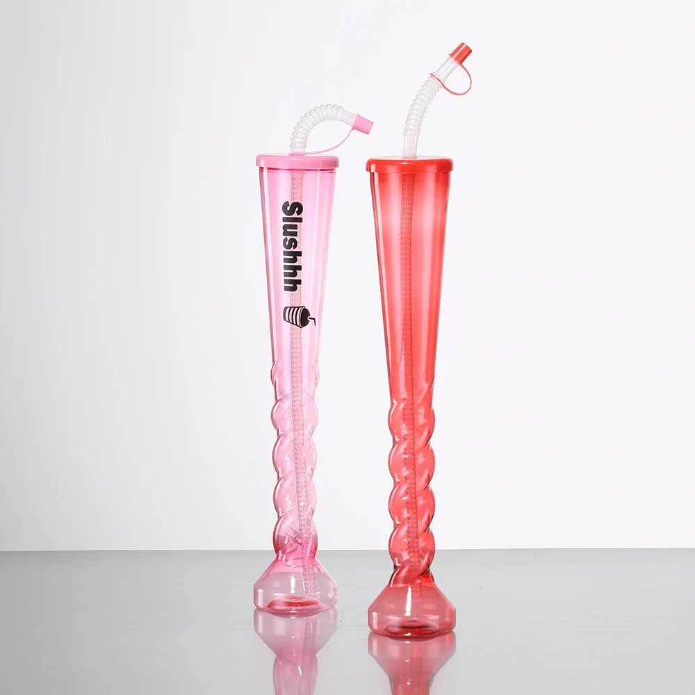 Long Neck Twist Yard Cup 350ml/500ml Drinking Twisted Party Plastic ...
