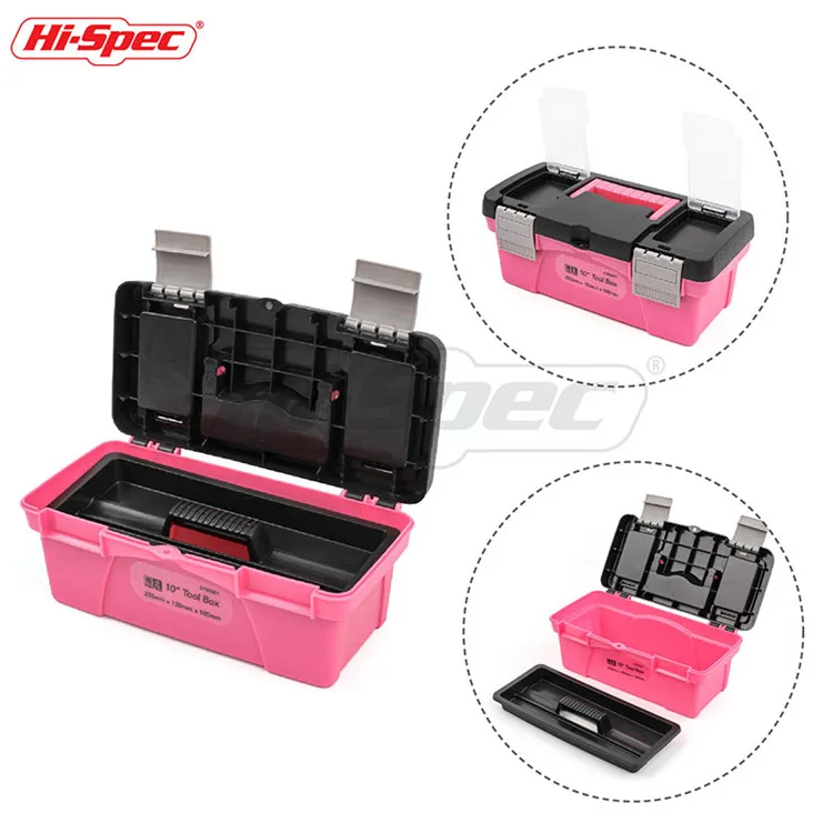 Hispec 10" Empty Plastic Tool Box Mechanic Tool Storage Box Garage Tool ...