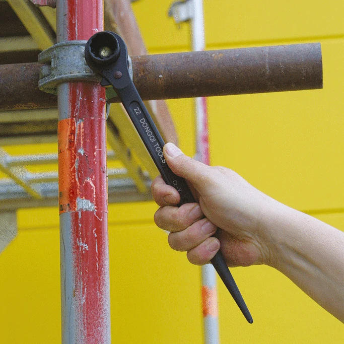 RAT-TAIL Scaffold Ratchet Ring Wrench – Durable Carbon Steel Tool for ...